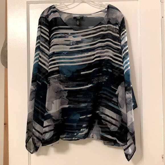 Alfani | Tops | Alfani Multi Colored Top With Built In Tank Top | Poshmark